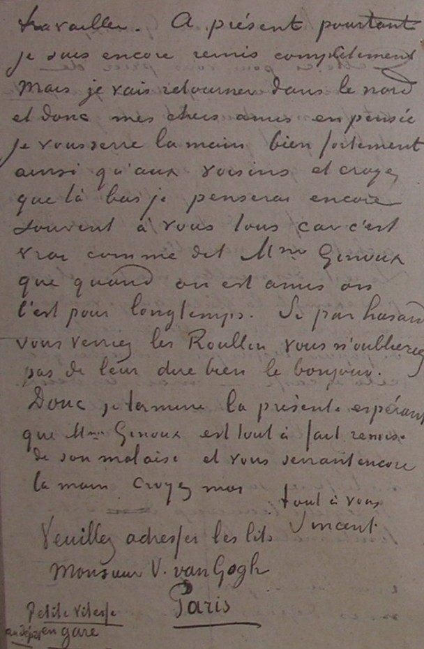 Vincent Van Gogh Autographed Letter | Andrusier Autographs