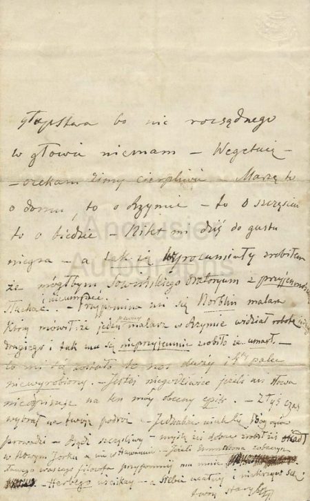 Frédéric Chopin Autographed Letter 1848 | Andrusier Autographs